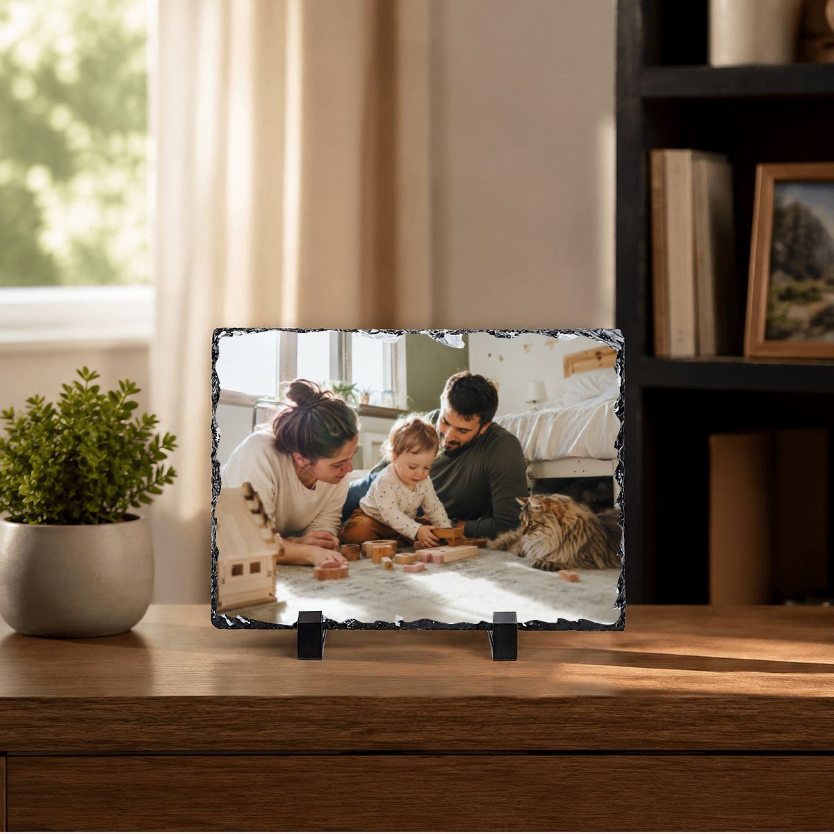Print On Demand Memorial Photo Rock Slate Frame - PrintKK