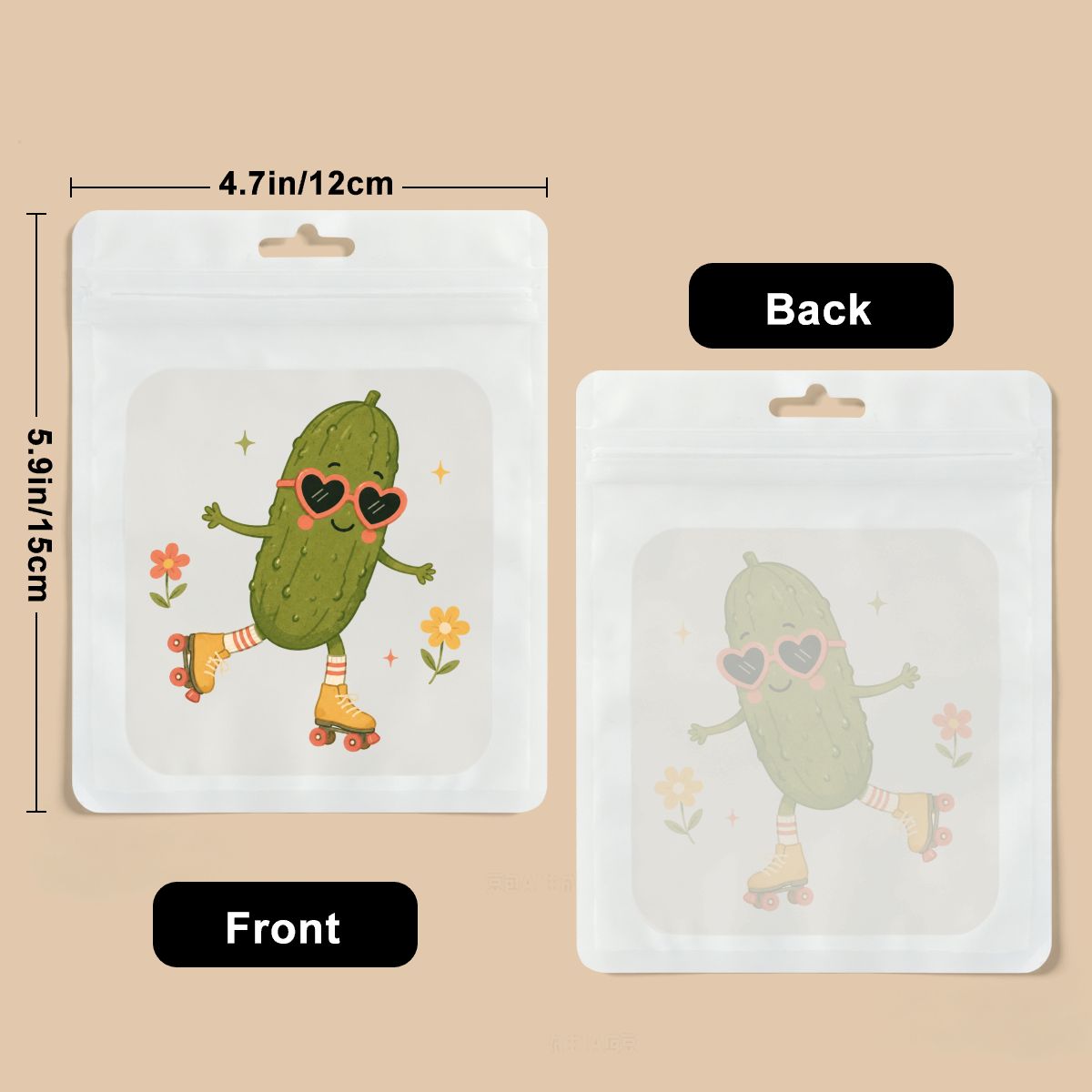 Custom White Ziplock Bag-12x15cm - Print-On-Demand - PrintKK